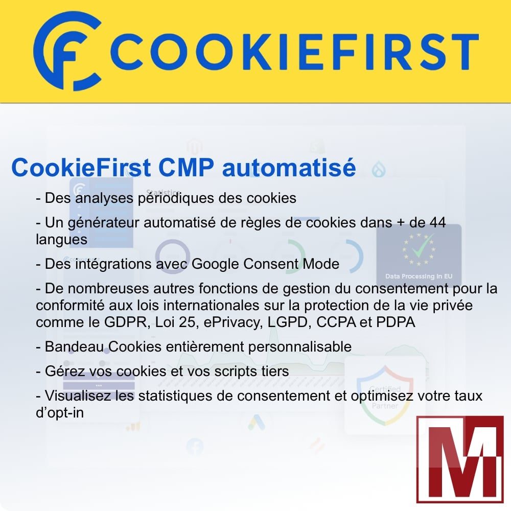 Module PrestaShop CookieFirst - Plateforme de gestion du consentement aux cookies (CMP)